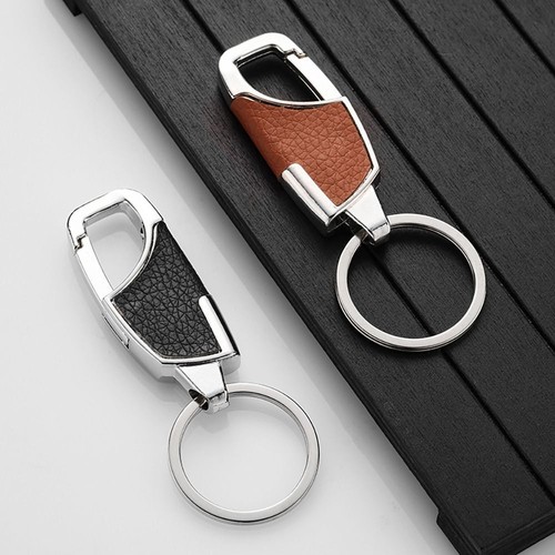 1Pcs Creative Luxury Leather Keychains Car Key Chain DIY Keyring Holder ...