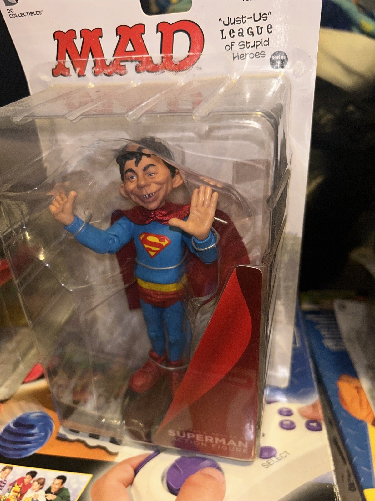 Mad Alfred E Neuman as Superman Dc Just-Us League of Stupid Heroes New ...