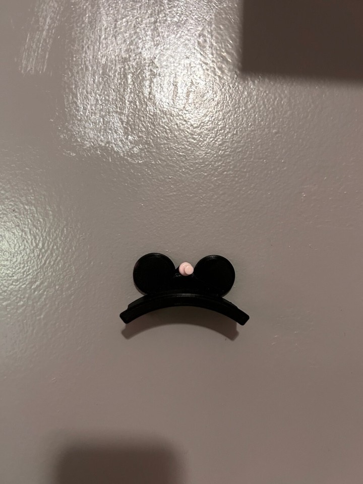 4 Pack Black compatible Disney Mouse Ears Wall Hook Holder Mount Mickey ...