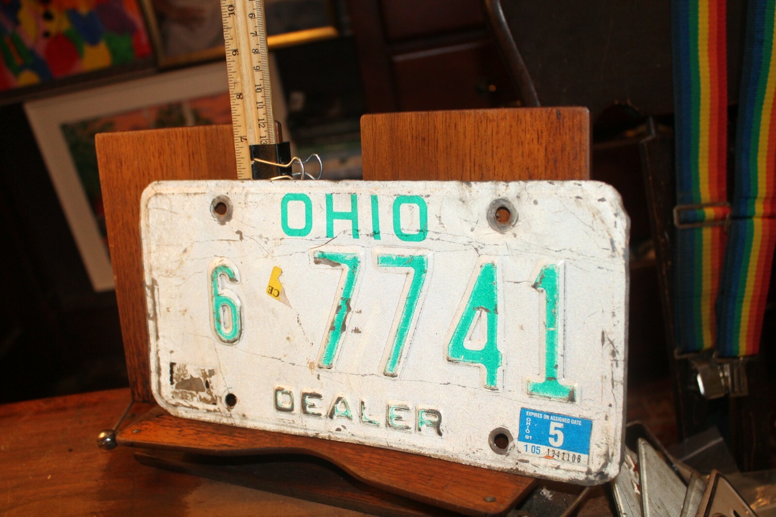 1994 Ohio License Plate Dealer 6 7741 DENTED ROUGH | eBay