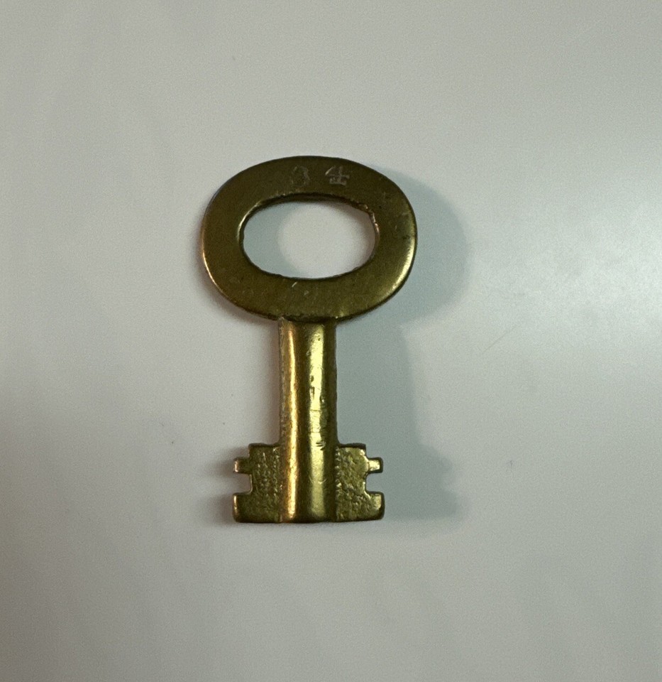 antique hollow barrel shaft double bit skeleton key #34 | eBay