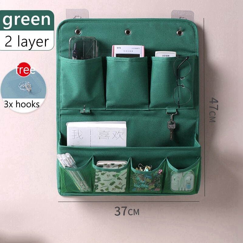 Oxford Fabric Solid Wall Door Hanging Storage Bag Sundries Dormitory ...