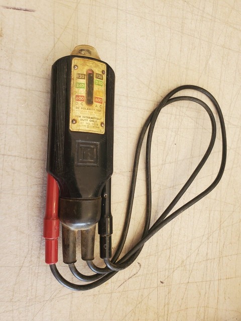 Vintage Wiggy Wigginton Square D 816as 5008 Voltage Tester W Leads DC ...
