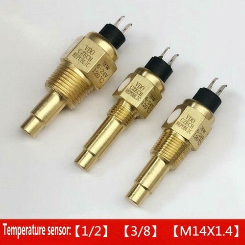 1PCS Water Temperature Sensor For VDO 3W 6~24V 120℃ 1/2NPT 3/8NPT M14 x ...