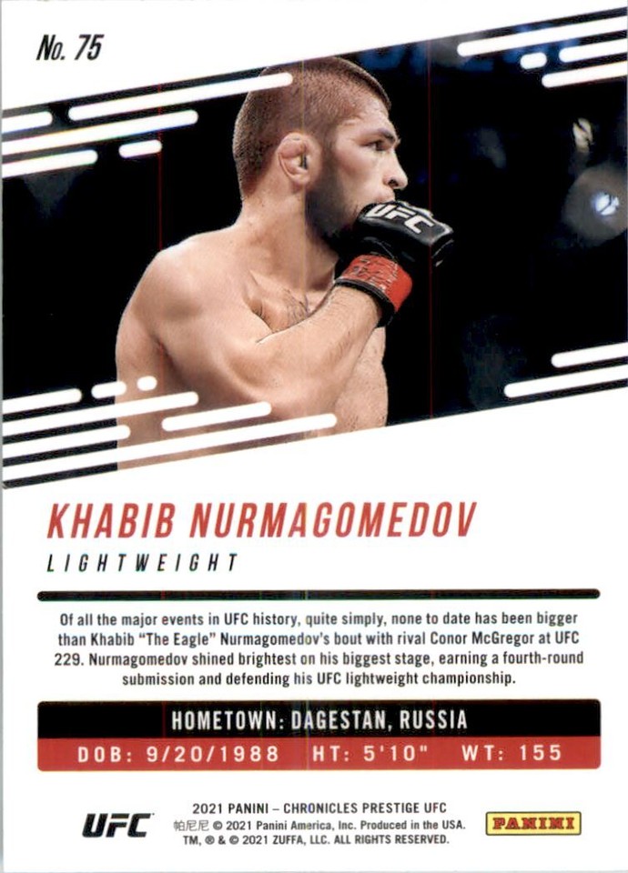 2021 Prestige UFC #75 Khabib Nurmagomedov | eBay