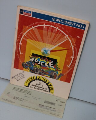 1970 Org Ford Muscle Parts Catalog Shelby American Invoice & Check SAAC ...