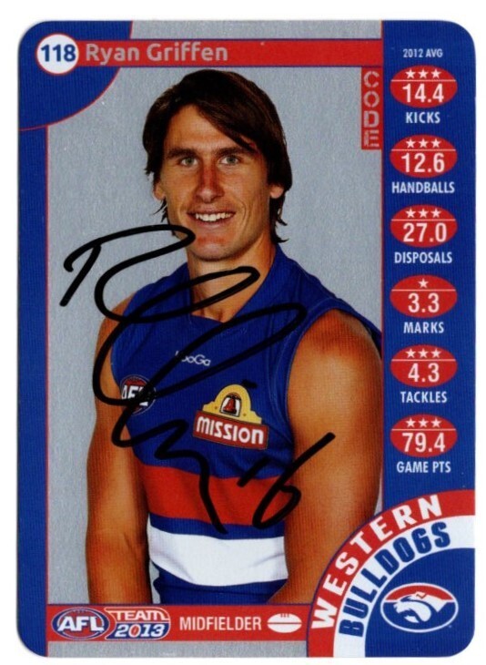 Signed Ryan Griffen 2013 Teamcoach card | eBay