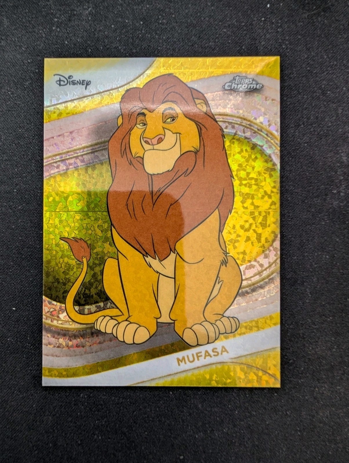 Mufasa 2025 Topps Chrome Disney #96 Yellow Mini Diamonds Refractor ...