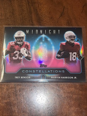 2024 Topps Midnight Trey Benson / Marvin Harrison Jr. Constellations RC ...