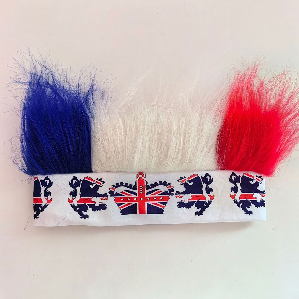 Stand out in the crowd with this knitted fabric soccer game wig cap ...
