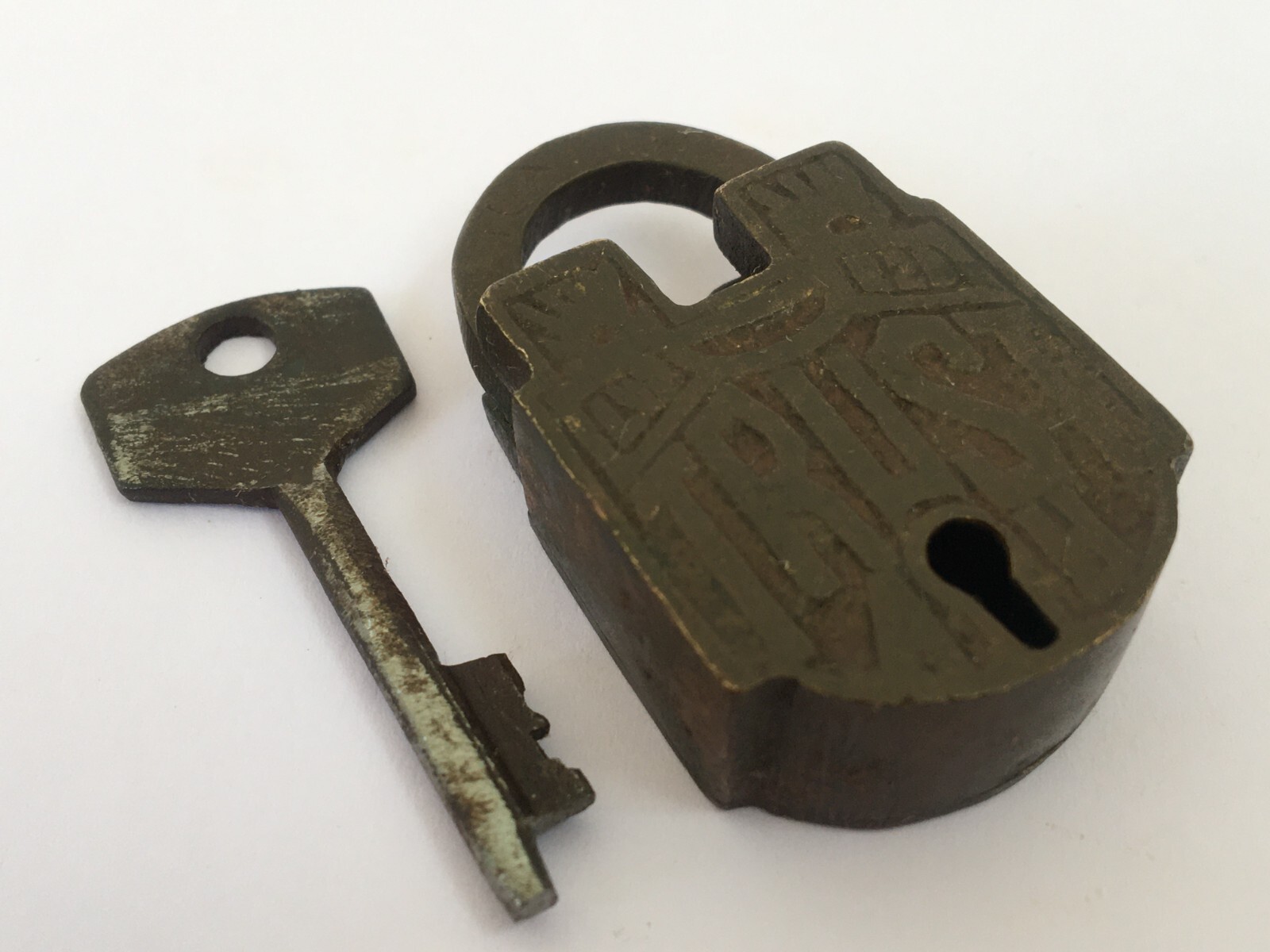 Vintage Brass Padlock With Key Working Small Size Collectible ...