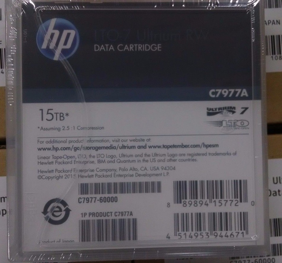 BRAND NEW (10 PACK) HP C7977A BACKUP TAPE CARTRIDGES LTO ULTRIUM 7 ...