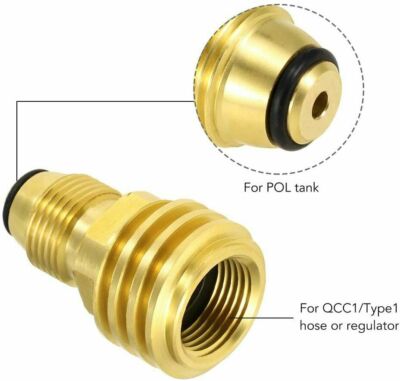 Converts Propane LP TANK POL Service Valve to QCC (Type 1) Outlet Brass ...