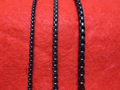 16"-60" 3/4/5MM BLACK PLATED STAINLESS STEEL SMOOTH BOX ROPE CHAIN ...