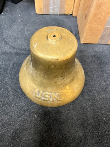 Vintage Nautical US Navy 9 3/4 20 LBS Foredeck USN Brass Bell WWII ...