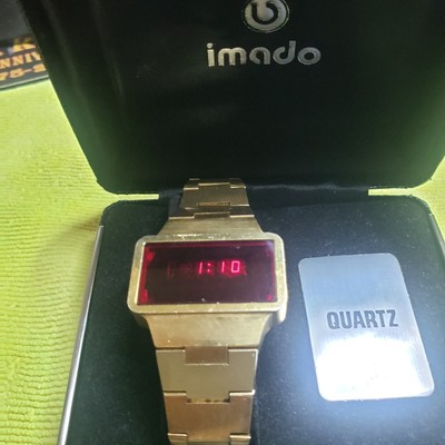 Vintage Imado LED Watch with box. Bulova Module. | eBay
