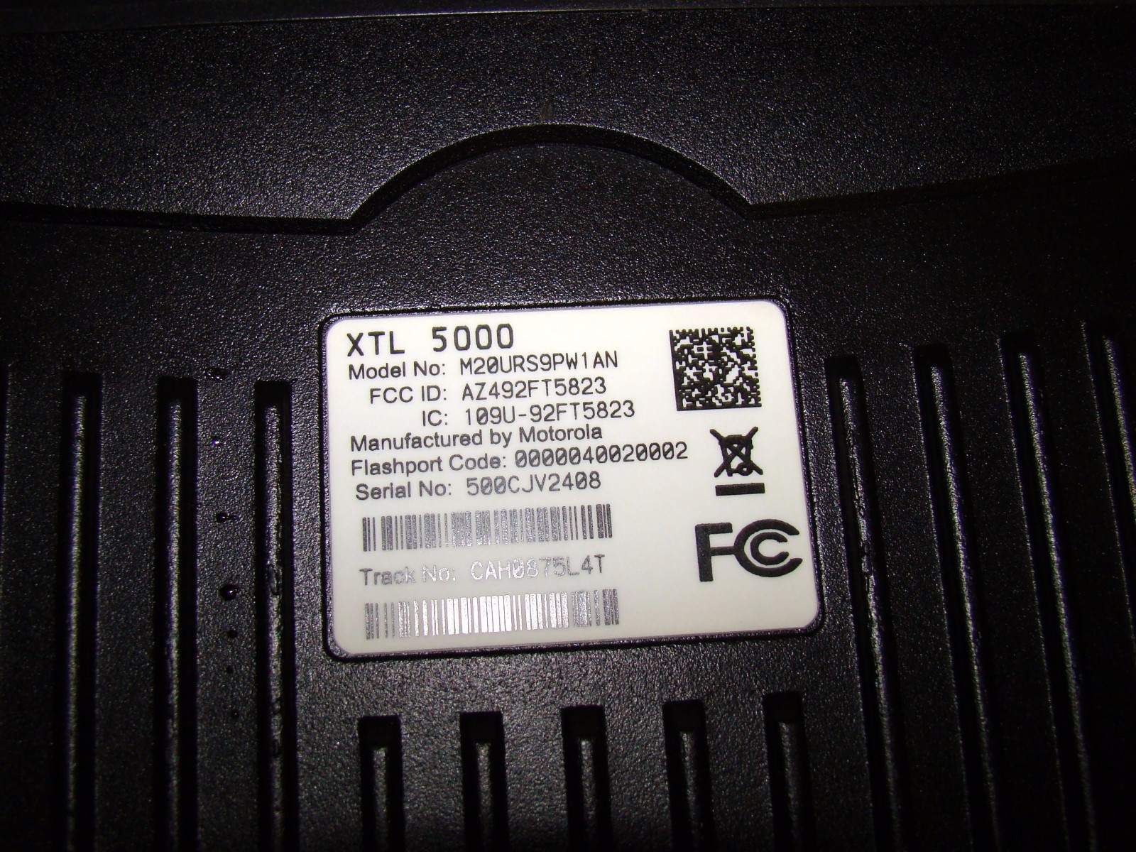 MOTOROLA XTL5000 XTL 5000 700/800 MHZ Digital RADIO P25 M20URS9PW1AN | eBay