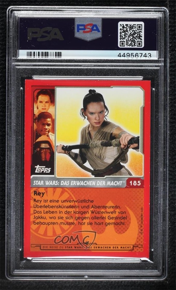 2015 Star Wars: Journey to The Force Awakens German Mirror Foil Rey PSA ...