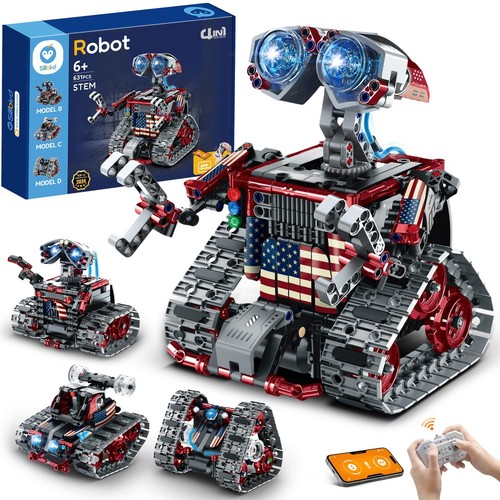 Sillbird Robot Building Kit with Remote Control Gifts for Kids Boys ...