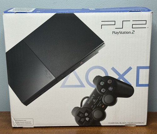 Sony PS2 Slim Empty OEM Console Box PlayStation 2 Charcoal Black No ...
