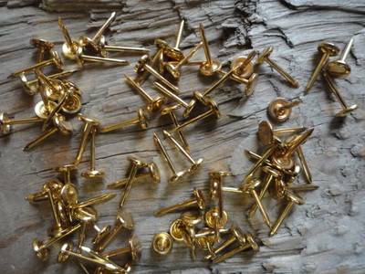 Round tie tack gold color for gluing something onto 6mm surface (pkg ...