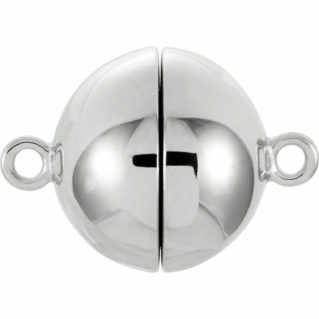 Silver Magnetic Ball Chain Clasp 14k Gold Finish High Polish Best ...
