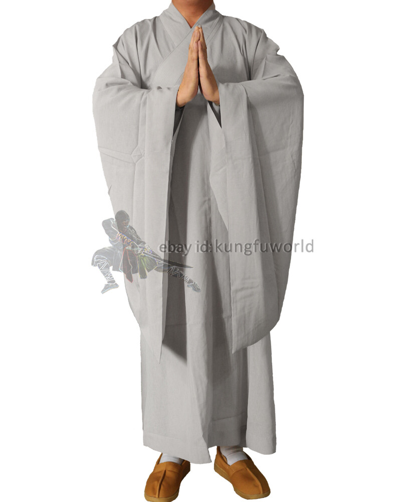Shaolin Buddhist Monk Dress Haiqing Robe Meditation Uniform Kung fu Tai ...