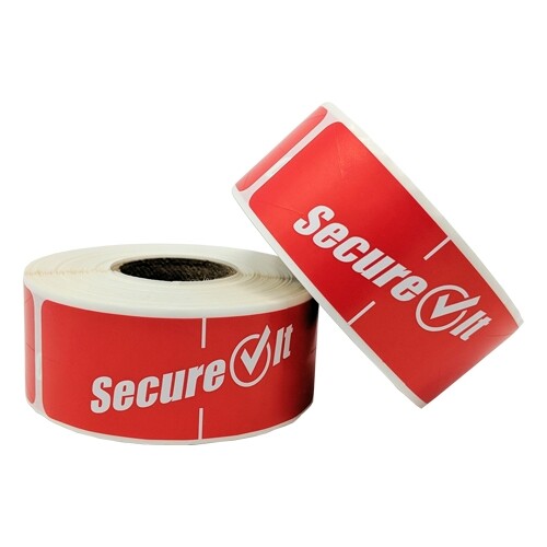 Tamper Resistant 'Secure It Label, 1' x 3', Red | 500/case | eBay