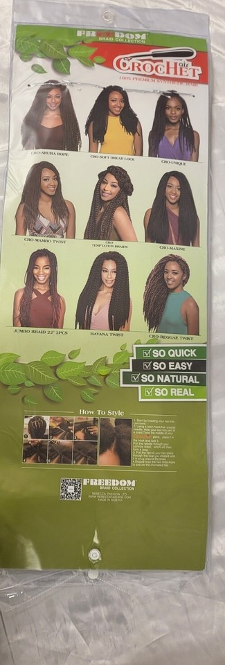 Freedom Braid Collection Crochet Hair Color 1 | eBay