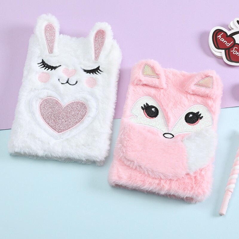 Cute Notebook Small Plush Notepad Personal Journal Notebook for Student ...