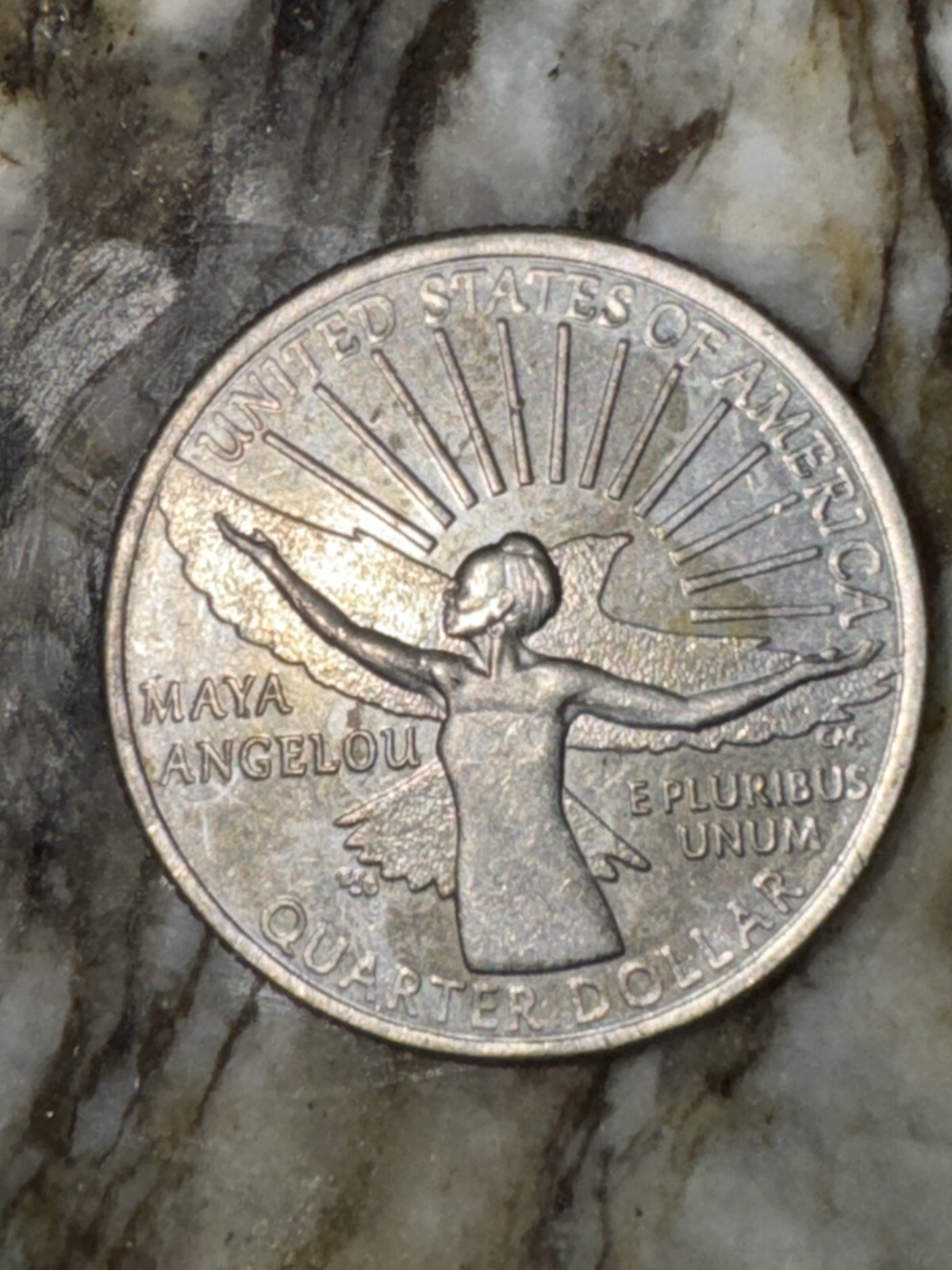 2022-D Maya Angelou Quarter Error | Drooling George, Double Earring ...