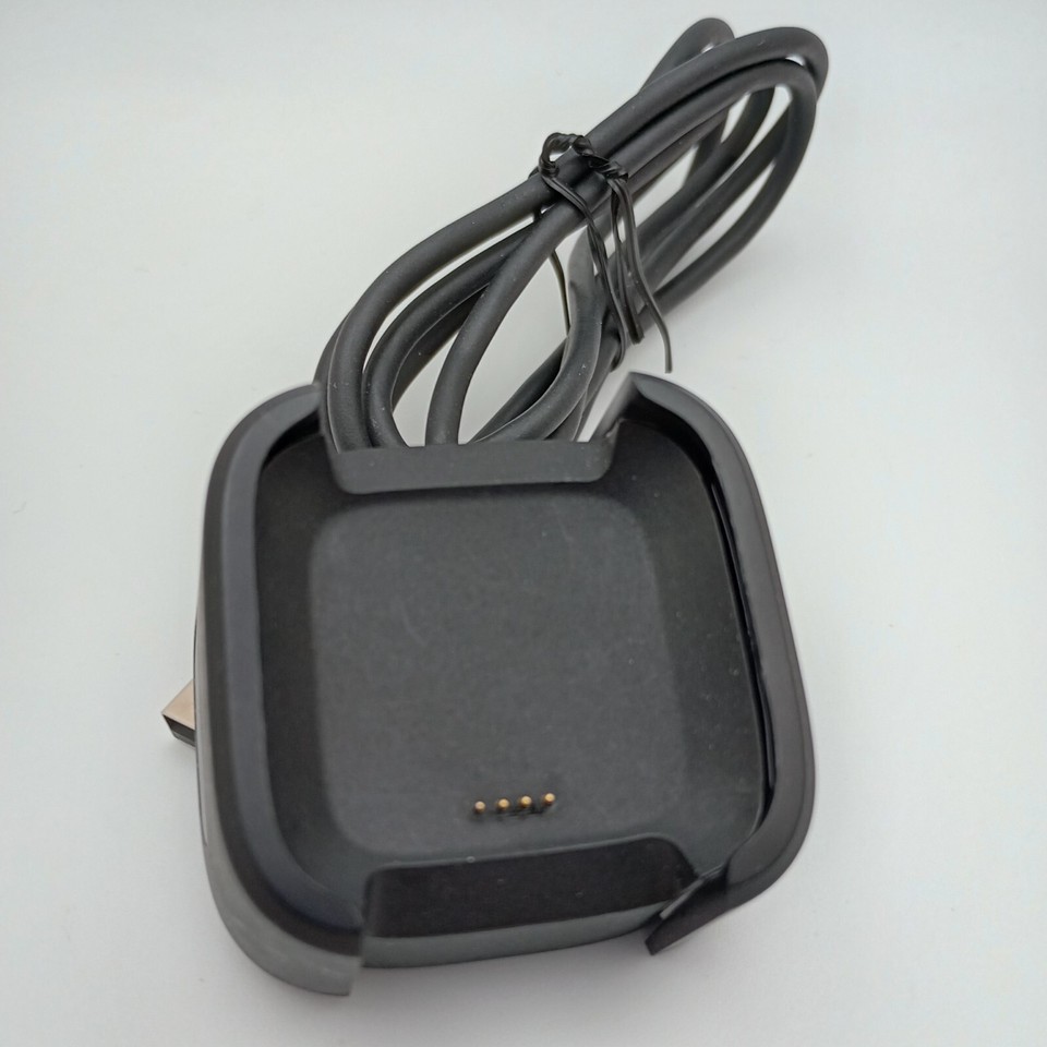 Fitbit Versa Lite FB415 Smart Watch Silver W/ Red S Fabric buckle Band ...