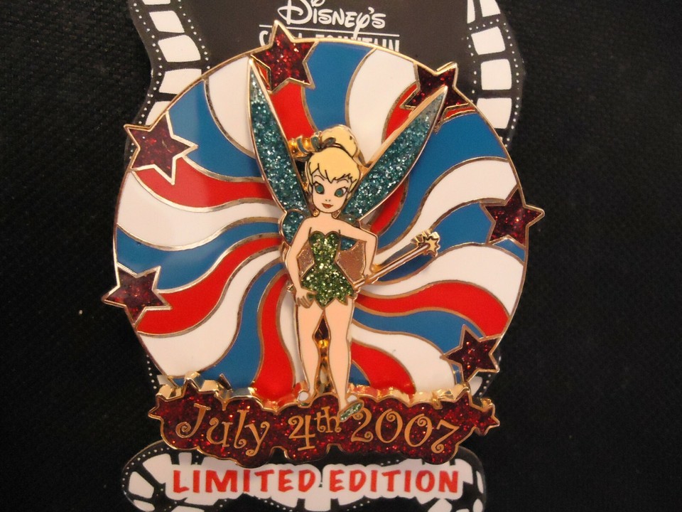 DISNEY DSF FOURTH OF JULY 2007 TINKER BELL SURPRISE RELEASE PIN ON CARD ...