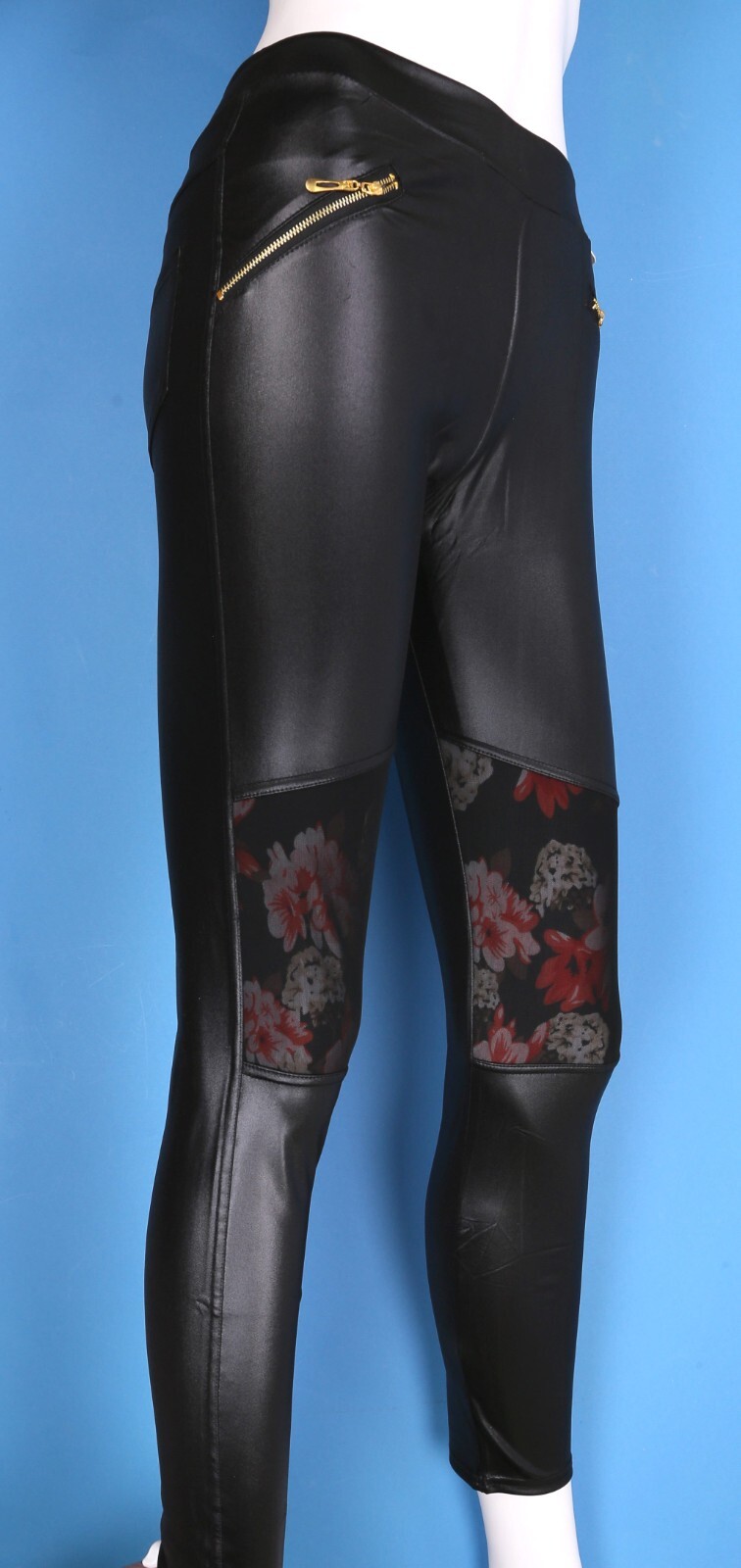 BLACK Low Rise Vinyl PVC SKINNY WOMEN JEAN PANTS BIKER PUNK VINYL XL ...