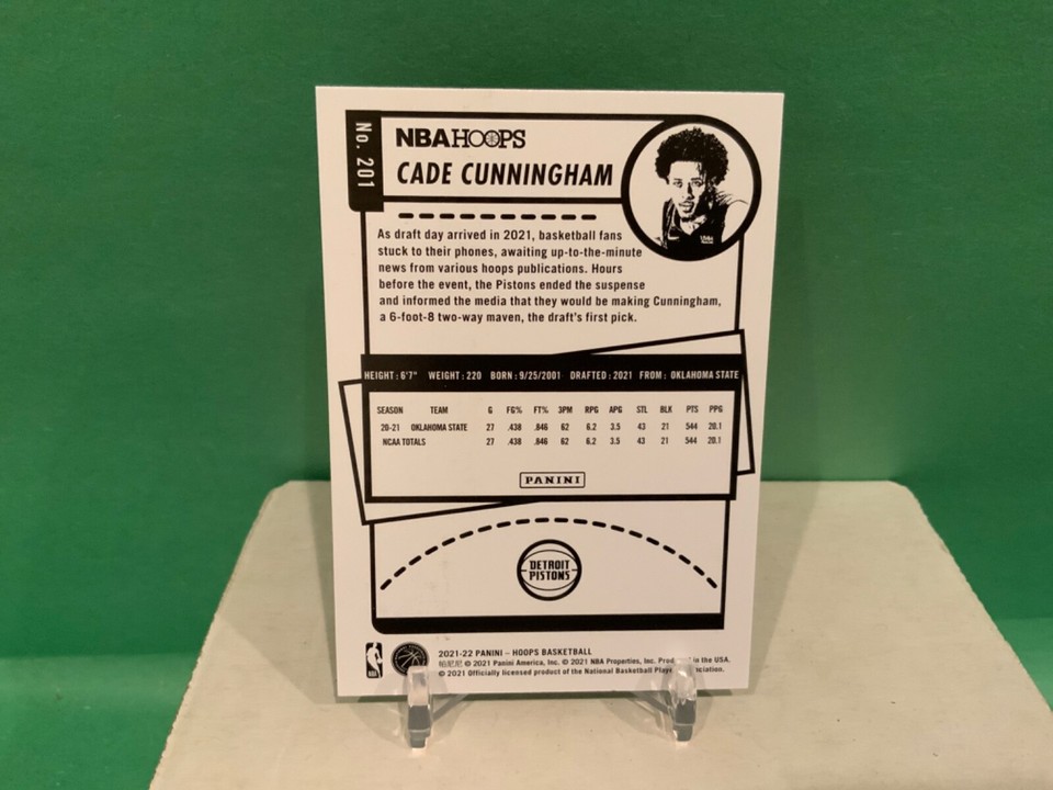 Cade Cunningham 2021-22 NBA Hoops Ultra-Rare Anniversary Edition RC ...