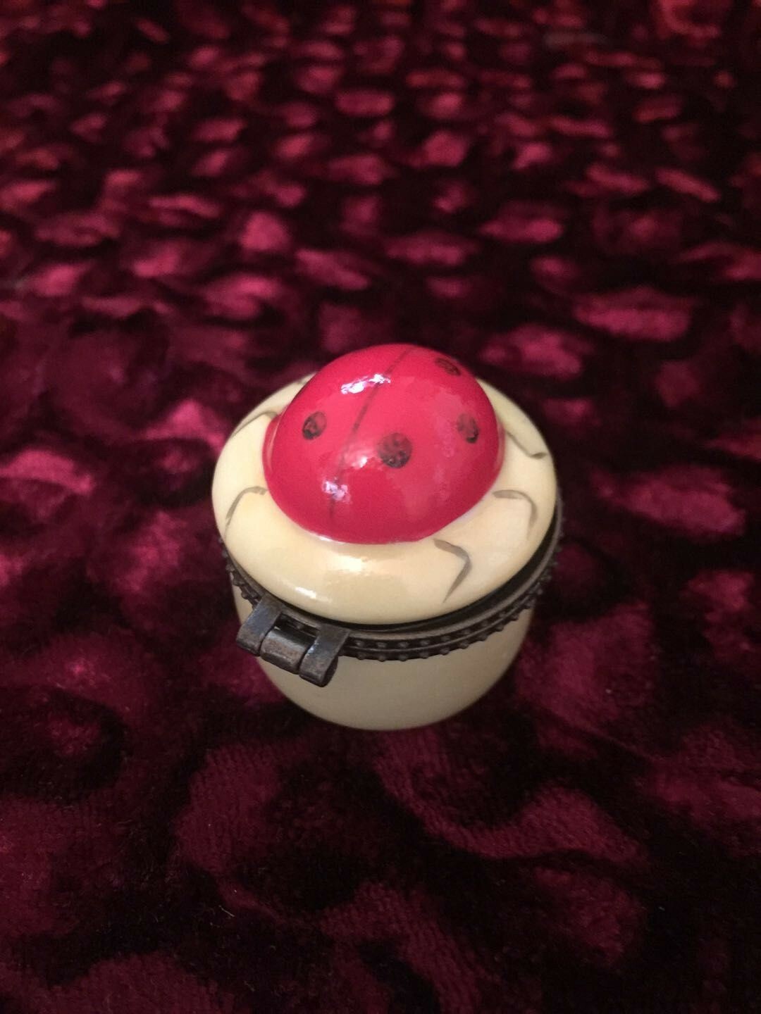 Ladybug Porcelain Trinket box (2'' x 1'') Cute! | eBay