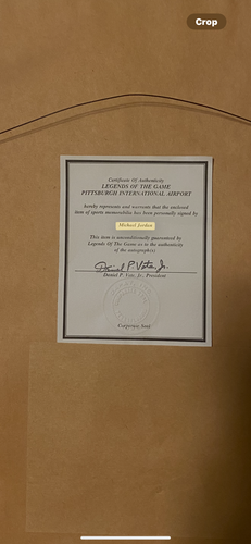 picture signed by michael jordan Chicago Bulls /certificate of ...