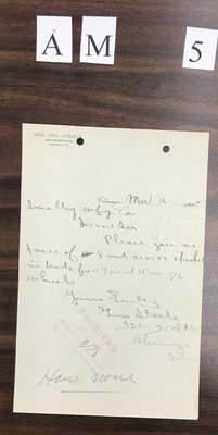 Correspondence, Chicago, Mrs. Jno John Steele, Gus, Smalley bicycle ...