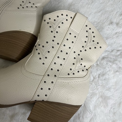 Universal Thread Women Cowboy Western Boots Cowgirl Studded Booties Off ...