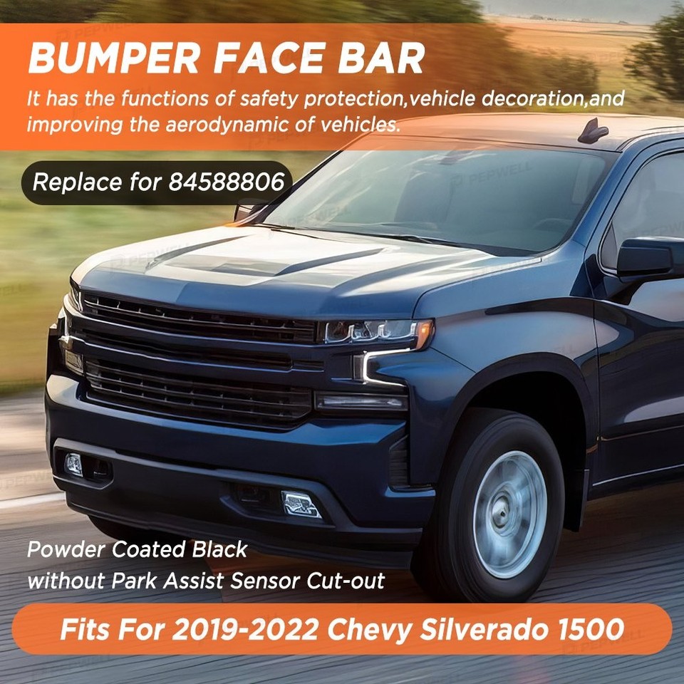 Black Primered Steel Front Bumper Face Bar for 2019-2022 Chevy ...