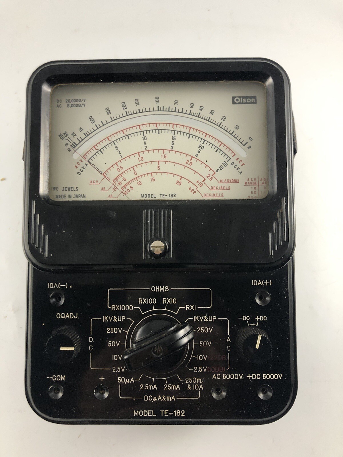 Vintage Olson OHMS Volt Meter Model TE-182 Made in Japan At.51 | eBay