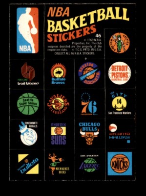 1971 Topps Stickers Basketball #46 NBA Team Logo Stickers NM *d23 | eBay