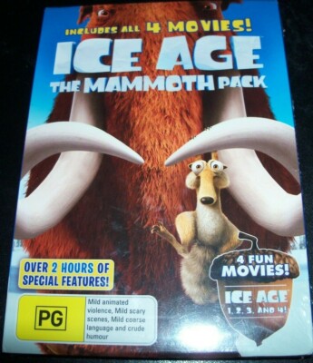 ICE AGE 1 2 3 4 The Mammoth Pack DVD (Australia Region 4) DVD - NEW ...