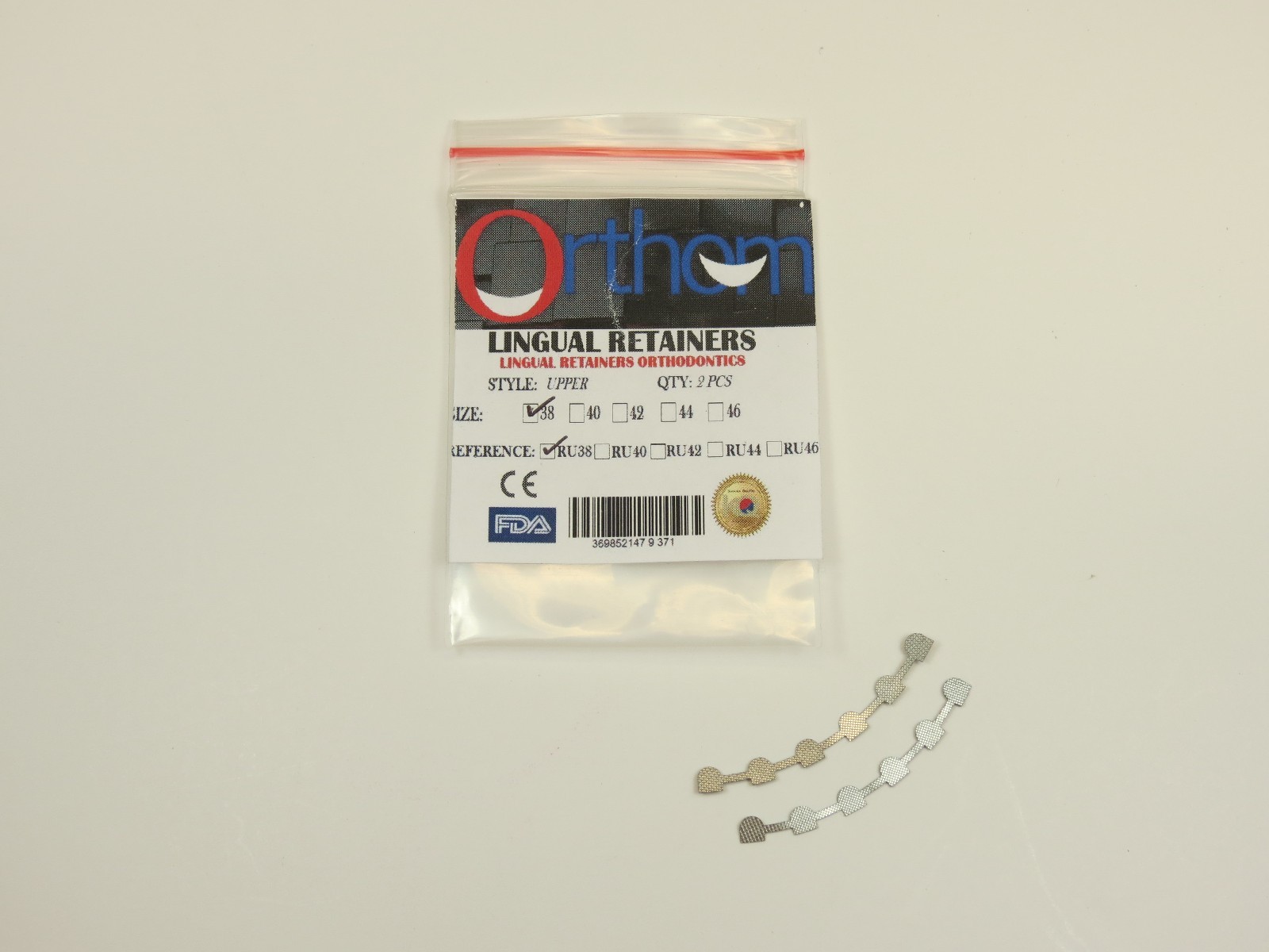 Dental Orthodontic Lingual Retainer Bonding # 38 Upper 3-3 With Mesh ...