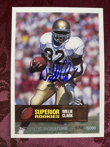 1994 Superior Rookies Authentic Signature Willie Clark | eBay