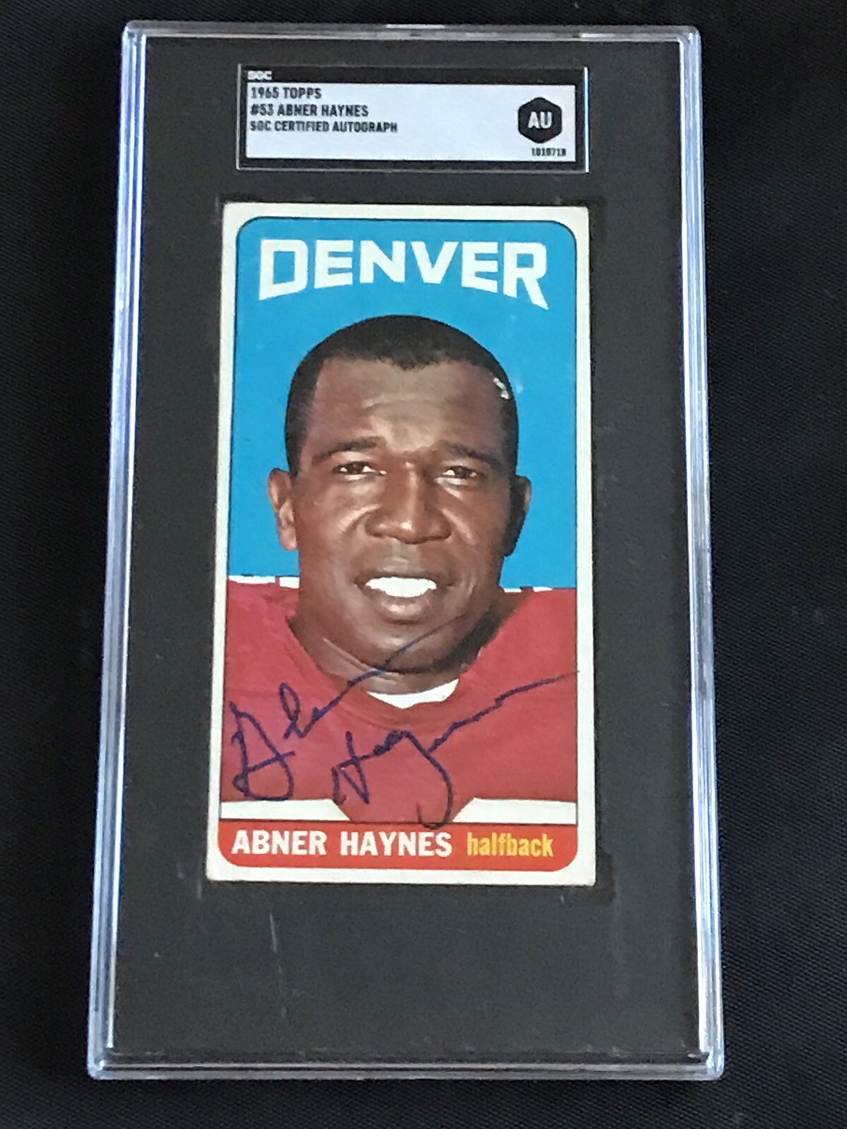 ABNER HAYNES 1965 TOPPS SIGNED AUTOGRAPHED CARD #53 BRONCOS SGC ...