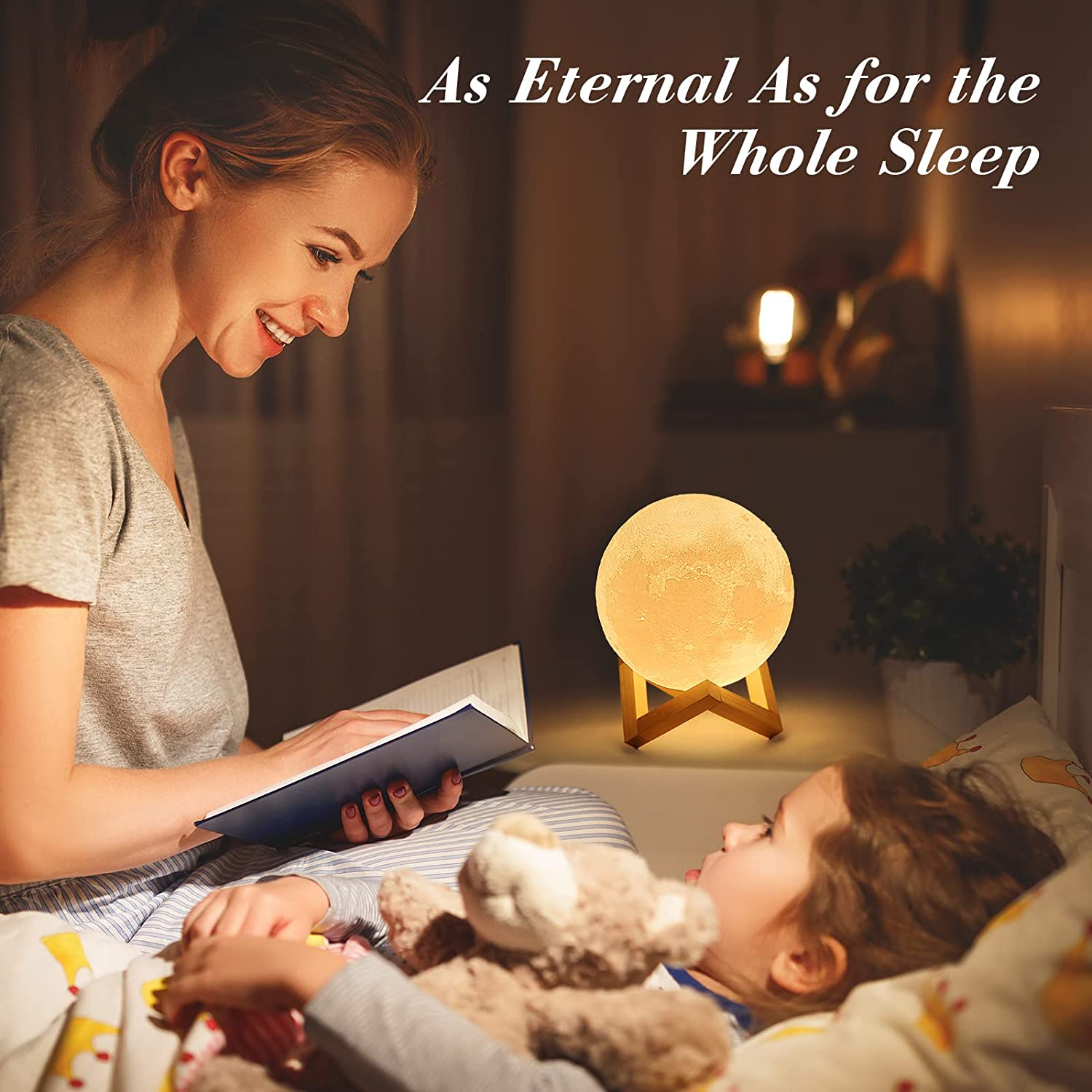 Mydethun Moon Lamp - Home Décor, with Brightness Control, LED Night ...