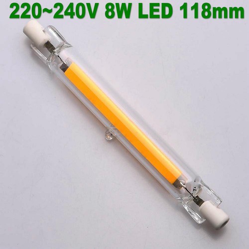8W J118 118mm R7s COB Longer Lifetime LED light bulbs Replacement ...