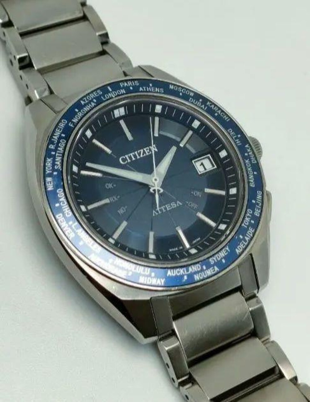 CITIZEN ATTESA H148-T017517 ATD53-3092 World Time Eco Drive Solar Men’s ...