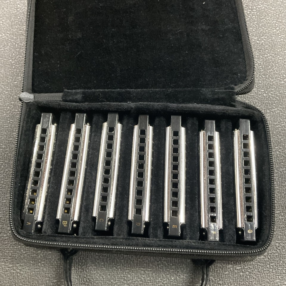 Harmonica / Fender Blues Deluxe Set (7-Pack with Case, Keys of C,G,A,D ...